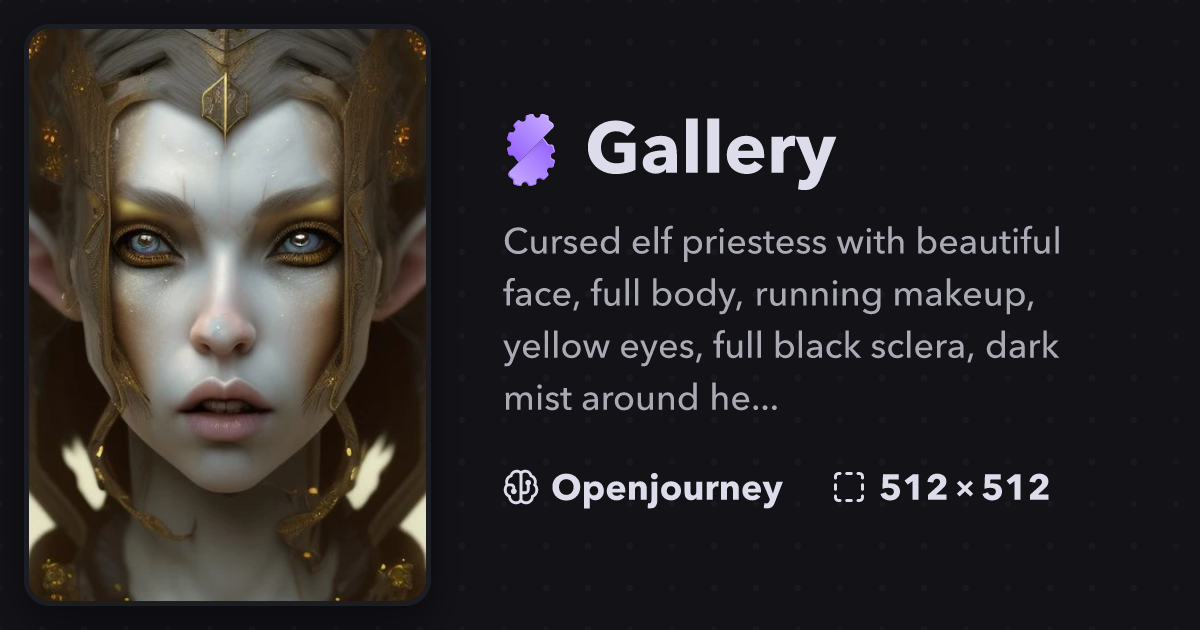 "Cursed elf priestess with beautiful face..." | Gallery | Stablecog