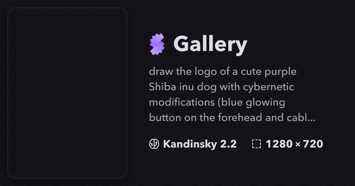 "draw the logo of a cute purple Shiba ..." | Gallery | Stablecog