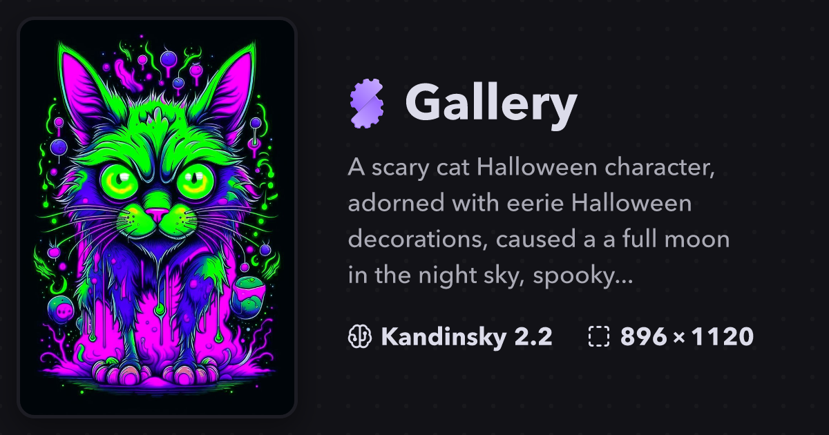 "A scary cat Halloween character, ador..." | Gallery | Stablecog