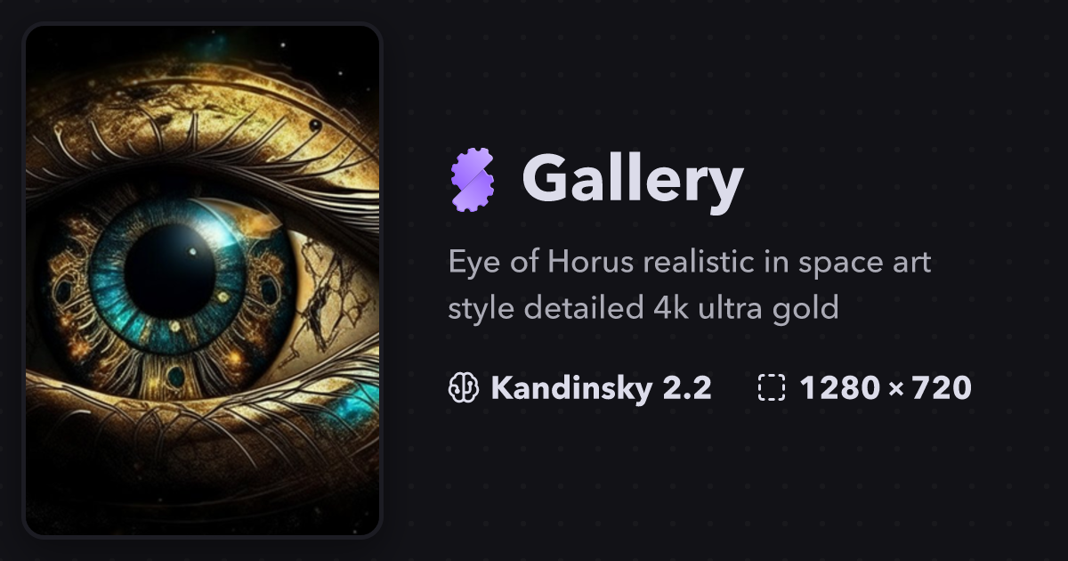 "Eye of Horus realistic in space art s..." | Gallery | Stablecog