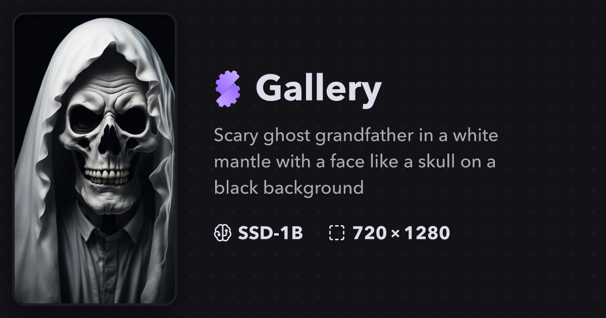 "Scary ghost grandfather in a white mantl..." | Gallery | Stablecog