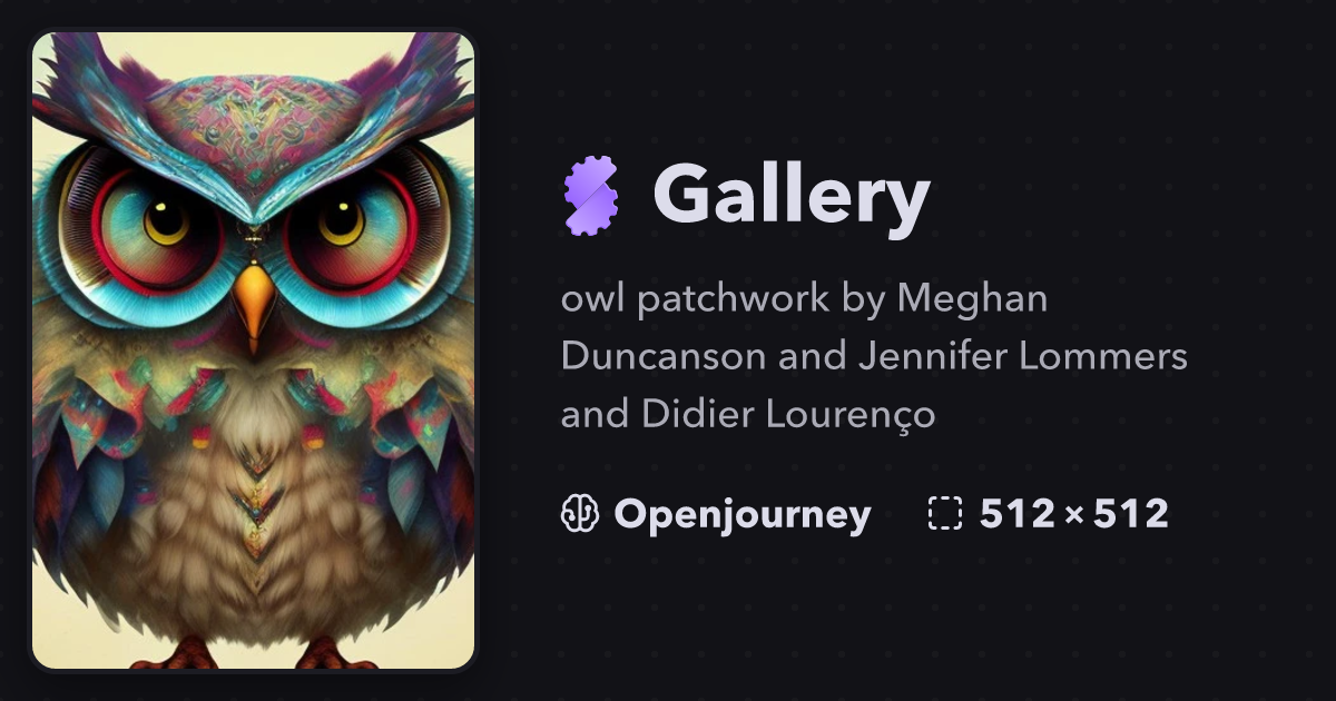 "owl patchwork by Meghan Duncanson and..." | Gallery | Stablecog