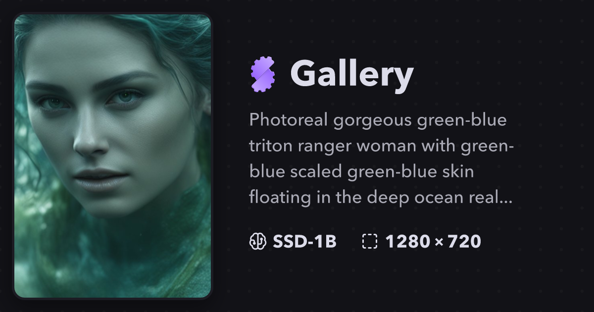 "Photoreal gorgeous green-blue triton ..." | Gallery | Stablecog