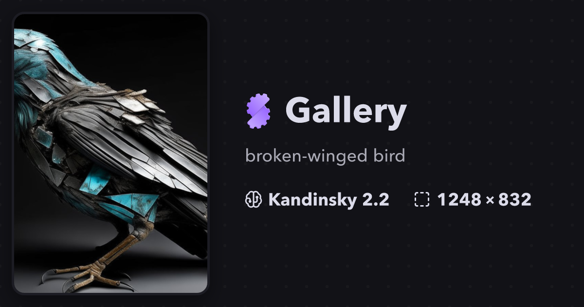 "broken-winged bird" | Gallery | Stablecog