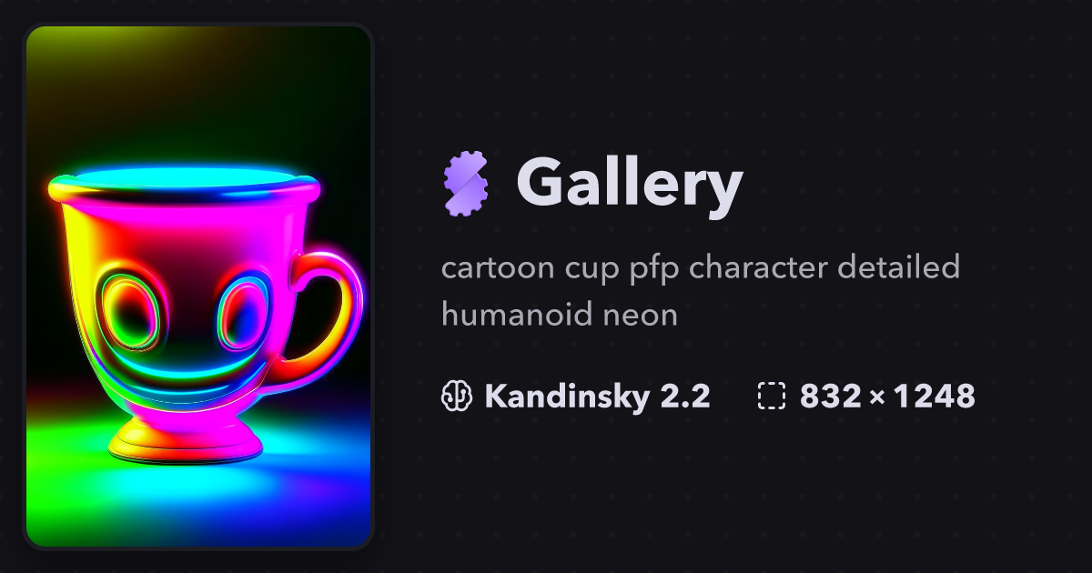 Cartoon cup pfp character detailed humanoid neon | Gallery