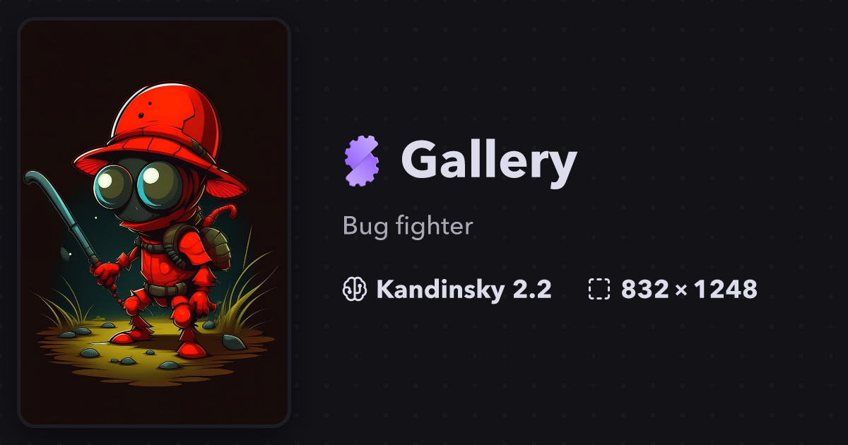 "Bug fighter" | Gallery | Stablecog