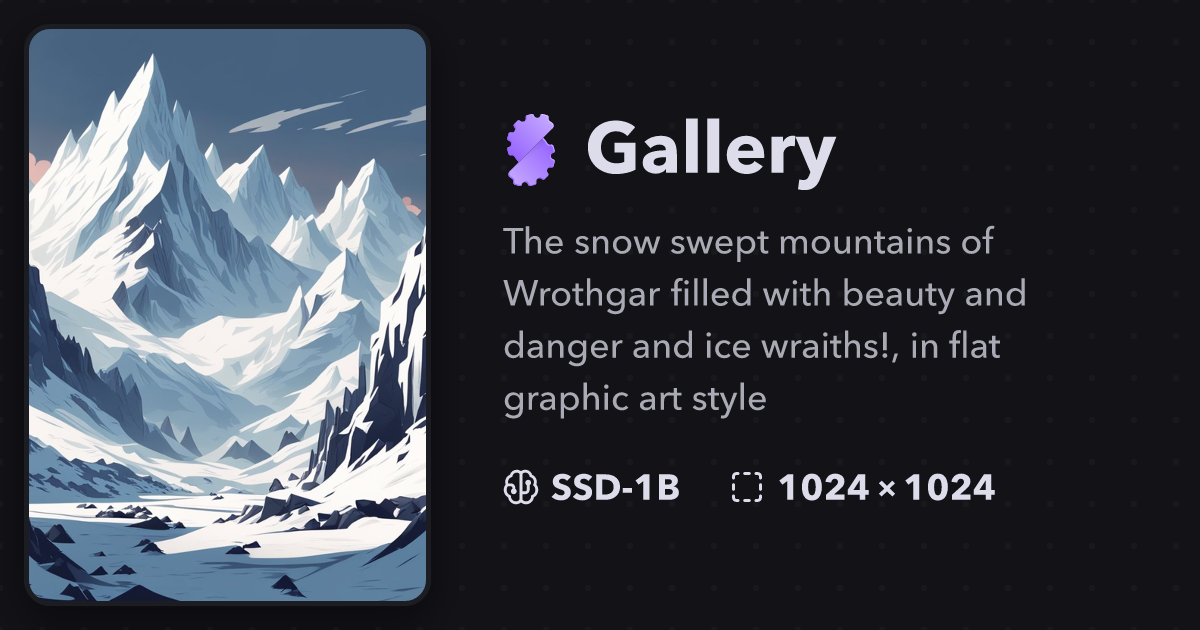 "The snow swept mountains of Wrothgar fil..." | Gallery | Stablecog