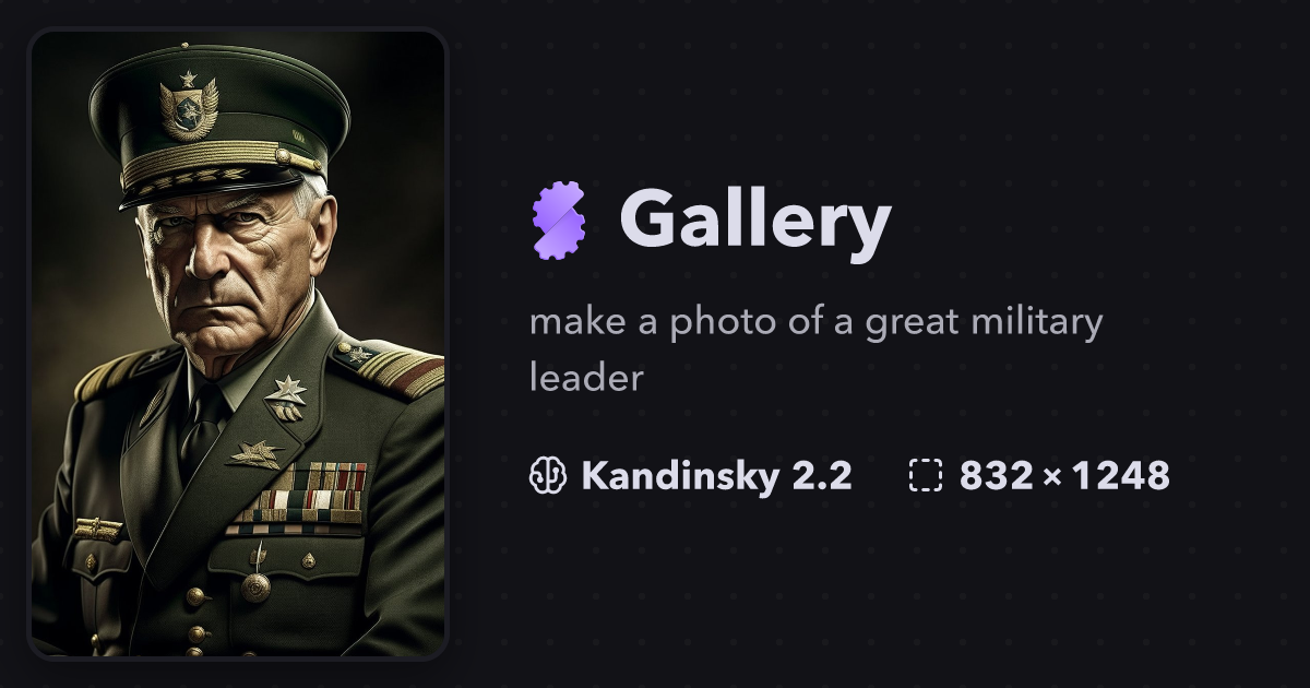 "make a photo of a great military leader" | Gallery | Stablecog