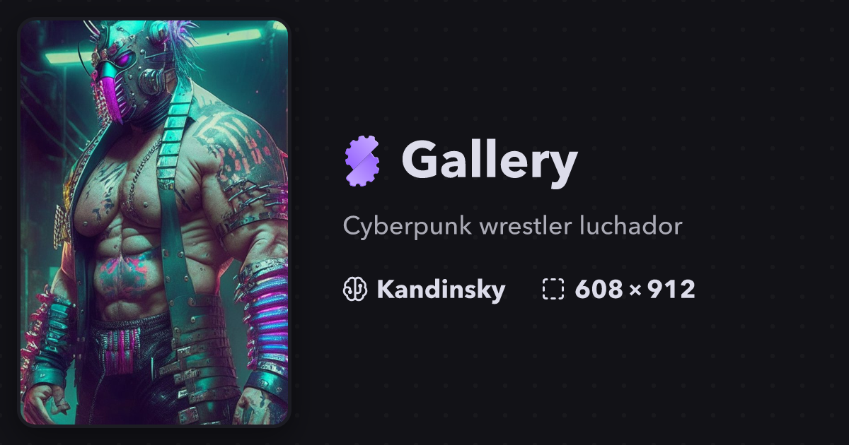 "Cyberpunk wrestler luchador" | Gallery | Stablecog
