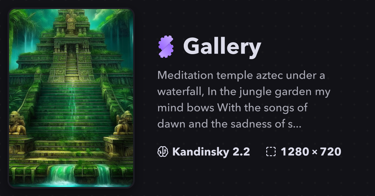 "Meditation temple aztec under a water..." | Gallery | Stablecog