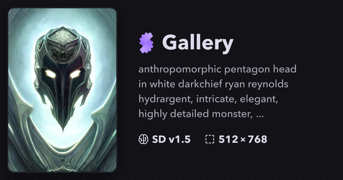 "anthropomorphic pentagon head in whit..." | Gallery | Stablecog