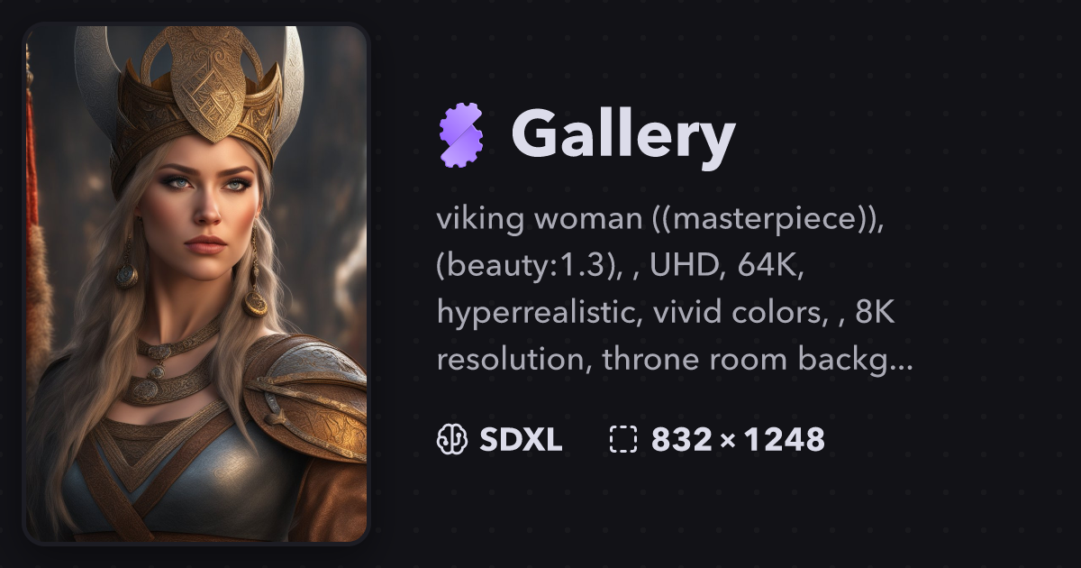 "viking woman ((masterpiece)), (beauty..." | Gallery | Stablecog