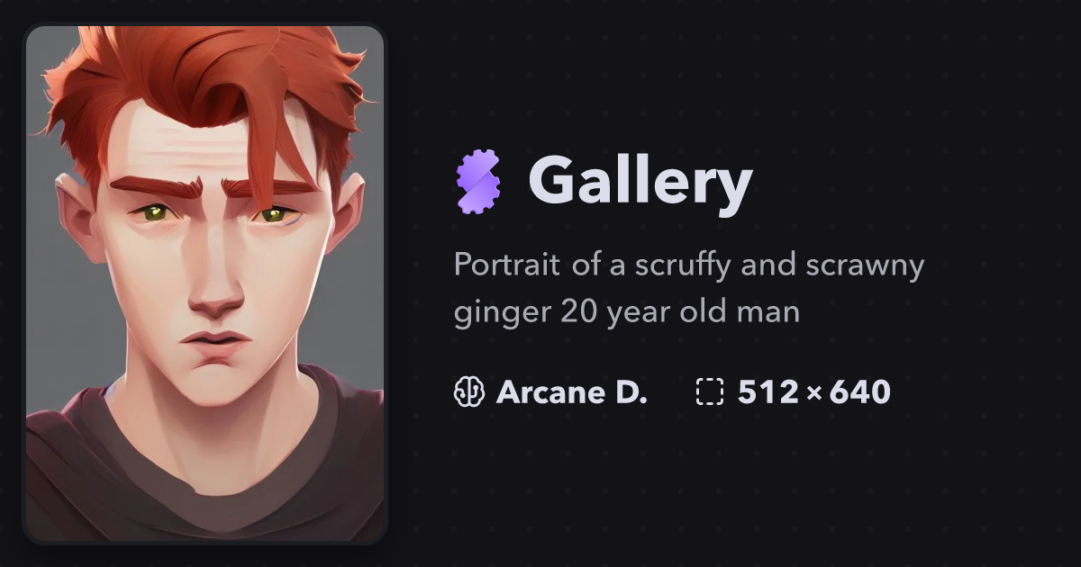 "Portrait of a scruffy and scrawny gin..." | Gallery | Stablecog