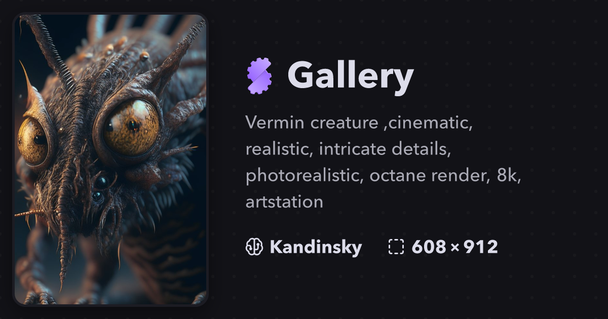"Vermin creature ,cinematic, realistic..." | Gallery | Stablecog