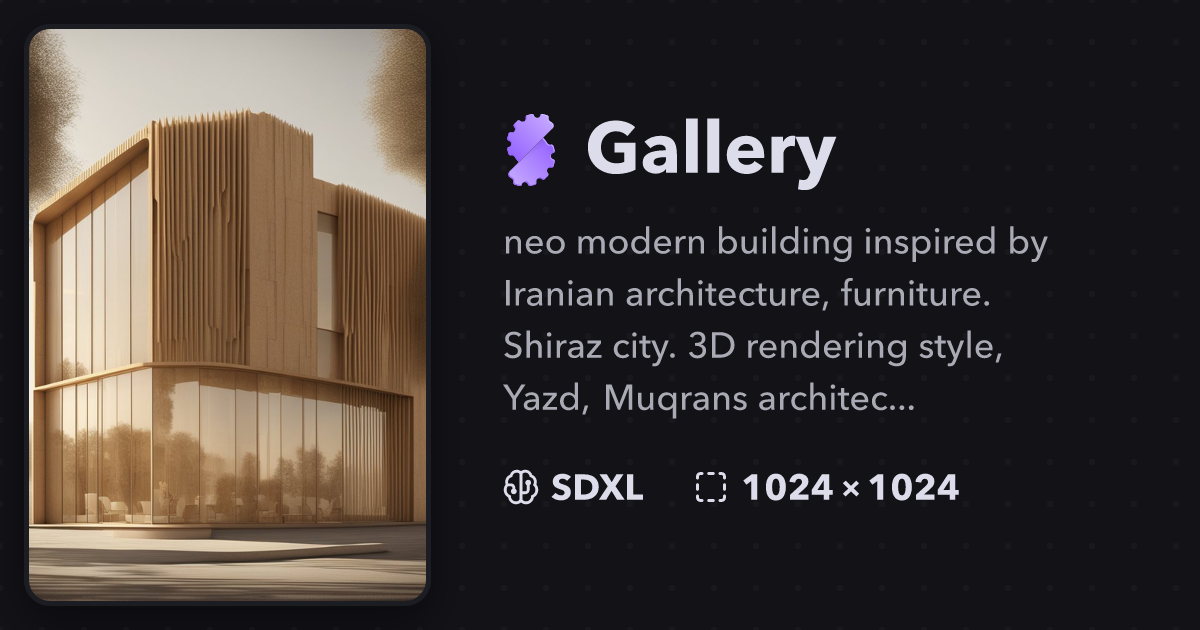 "neo modern building inspired by Irani..." | Gallery | Stablecog