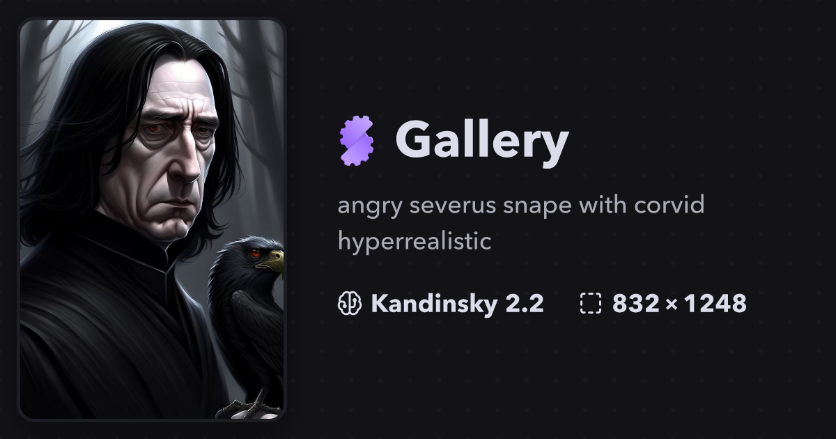 "angry severus snape with corvid hyper..." | Gallery | Stablecog