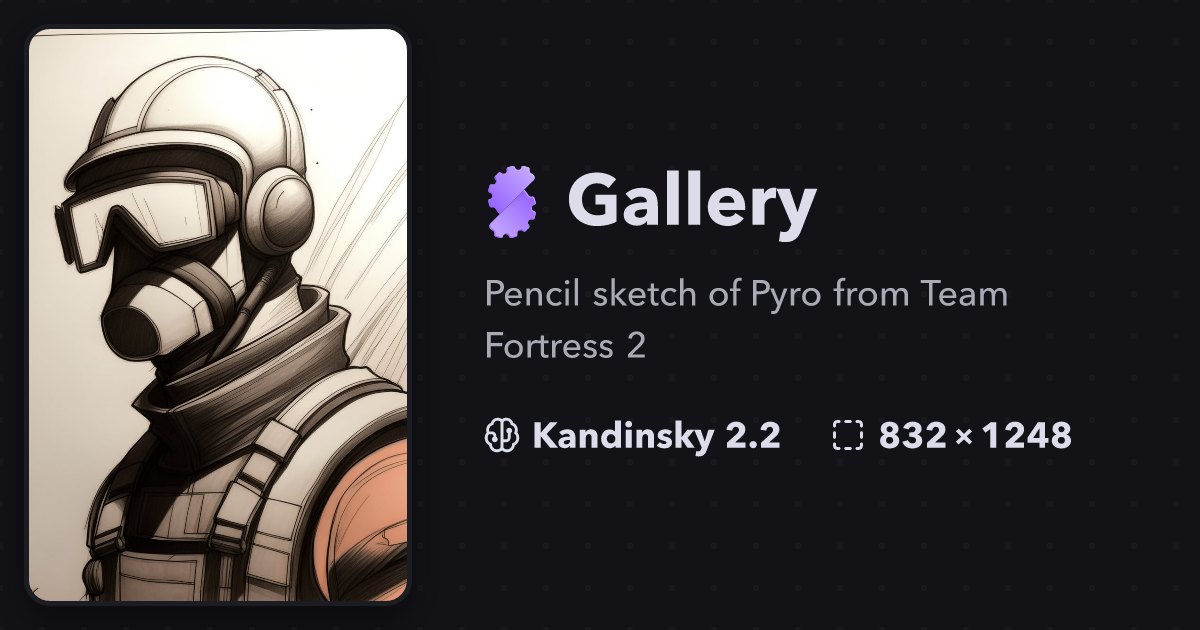 "Pencil sketch of Pyro from Team Fortr..." | Gallery | Stablecog