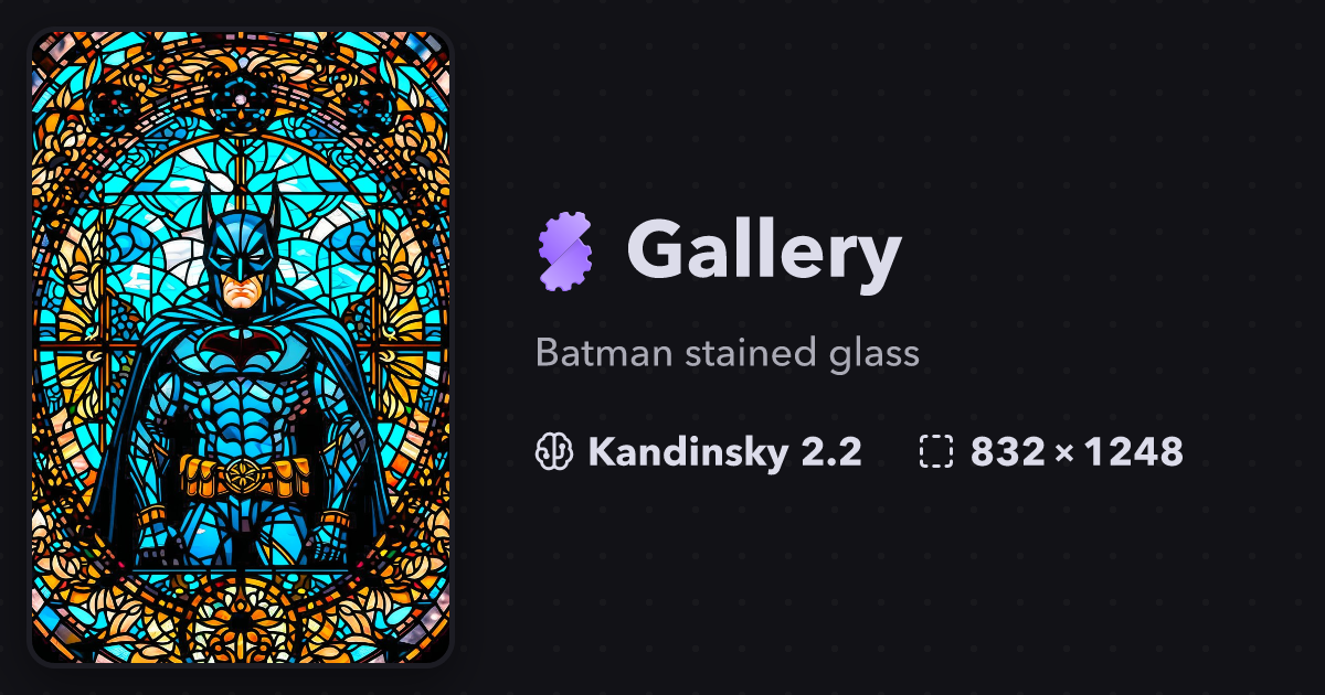 "Batman stained glass" | Gallery | Stablecog
