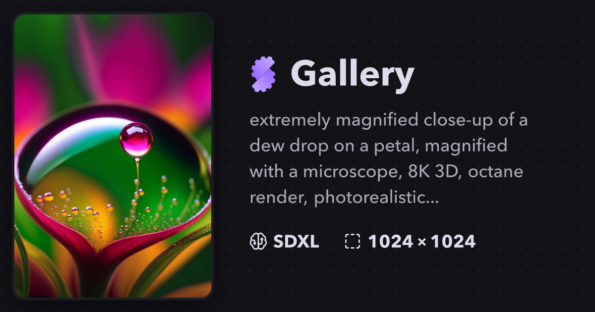 "extremely magnified close-up of a dew..." | Gallery | Stablecog