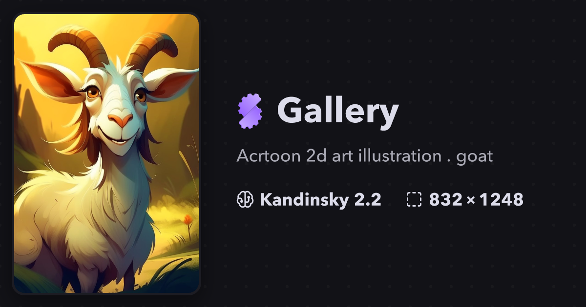 "Acrtoon 2d art illustration . goat" | Gallery | Stablecog