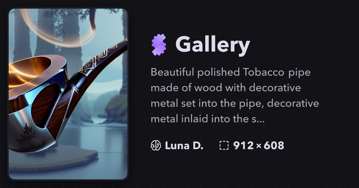 "Beautiful polished Tobacco pipe made ..." | Gallery | Stablecog