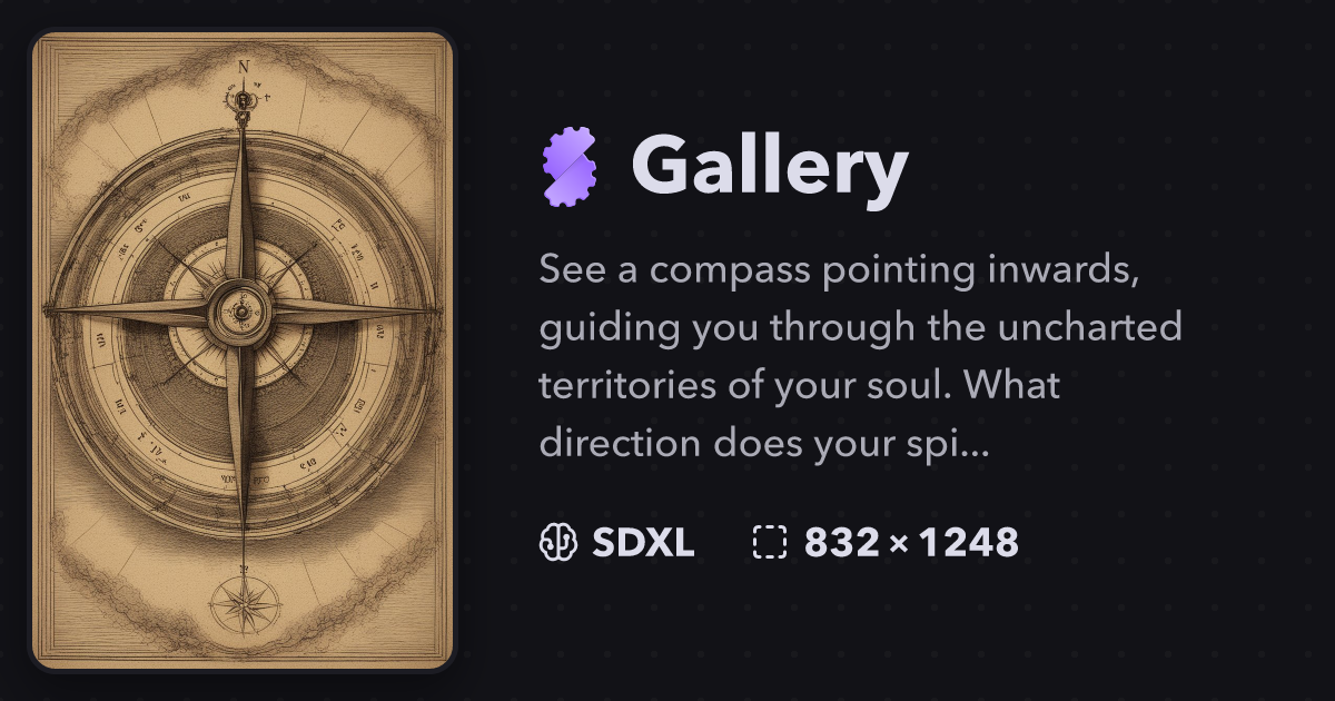 "See a compass pointing inwards, guidi..." | Gallery | Stablecog