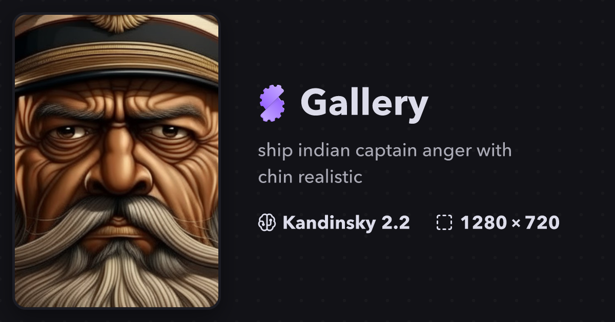 Ship indian captain anger with chin realistic | Gallery