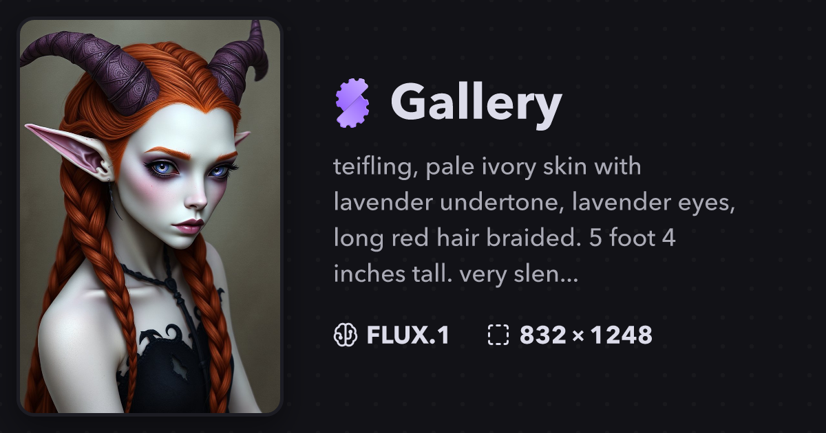 "teifling, pale ivory skin with lavend..." | Gallery | Stablecog