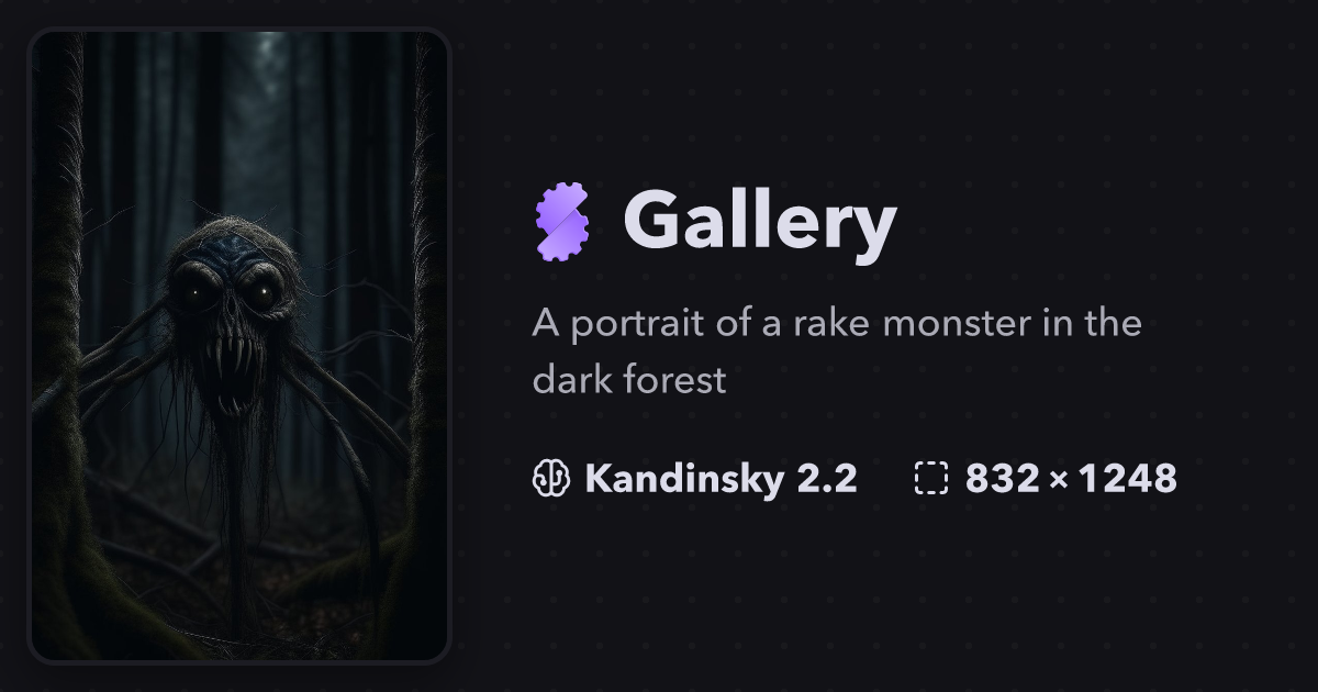 "A portrait of a rake monster in the dark..." | Gallery | Stablecog