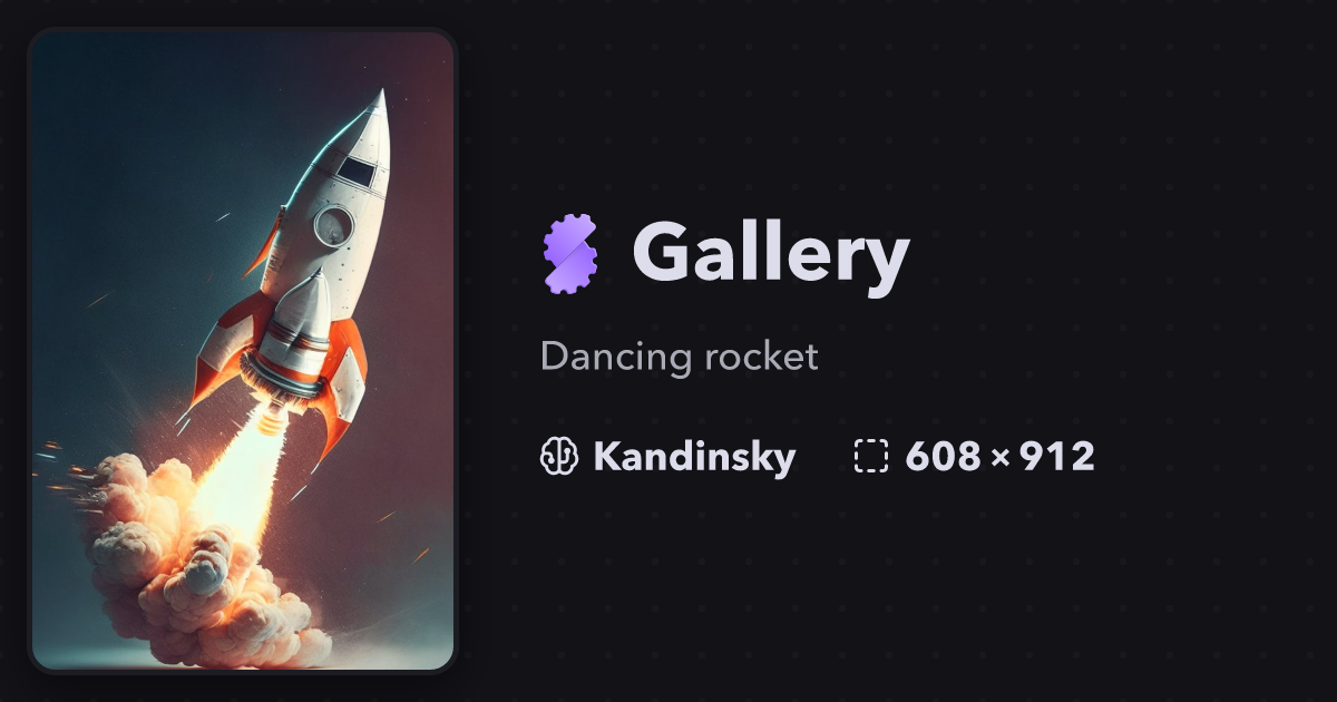 "Dancing rocket" | Gallery | Stablecog
