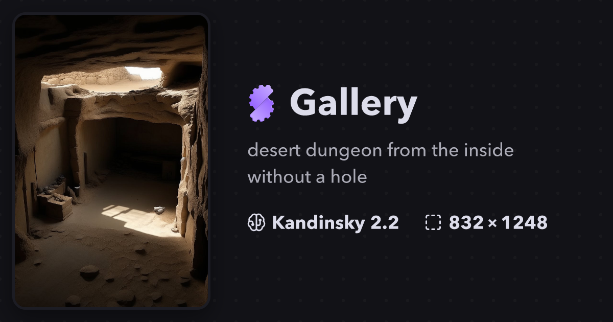 "desert dungeon from the inside withou..." | Gallery | Stablecog