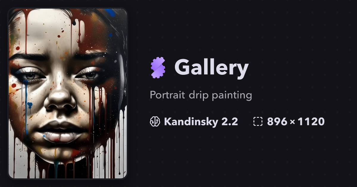 "Portrait drip painting" | Gallery | Stablecog