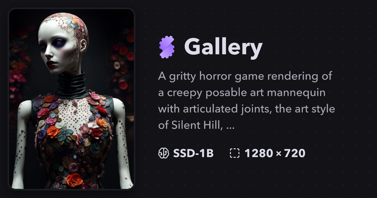"A gritty horror game rendering of a c..." | Gallery | Stablecog