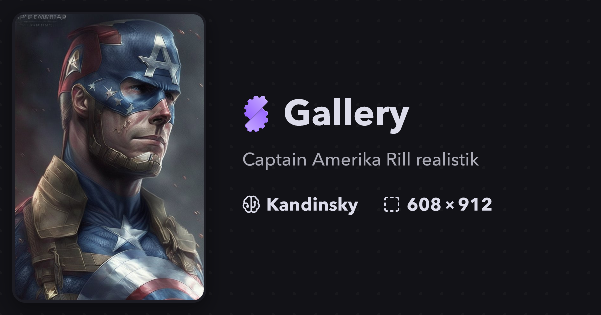"Captain Amerika Rill realistik" | Gallery | Stablecog