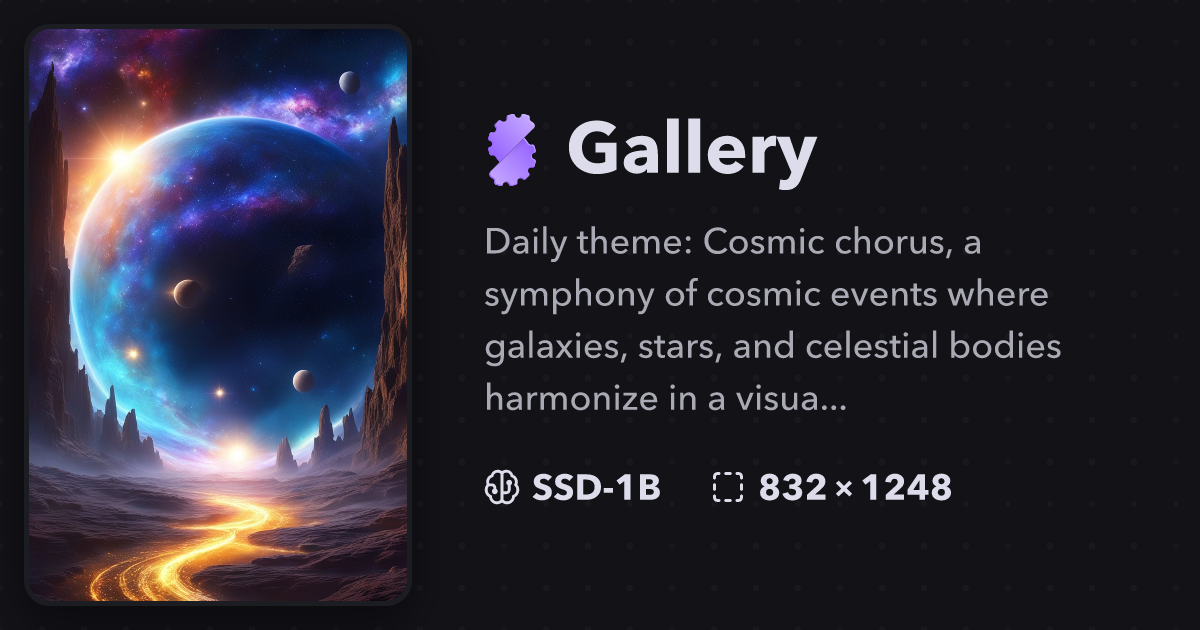 "Daily theme: Cosmic chorus, a symphon..." | Gallery | Stablecog
