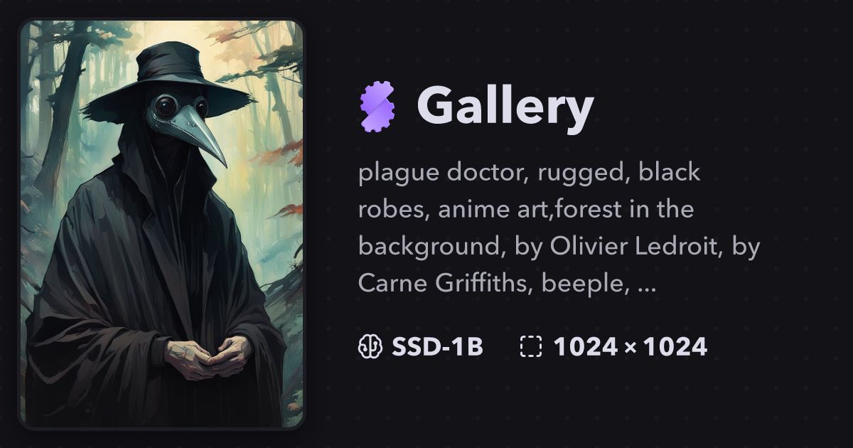 "plague doctor, rugged, black robes, anim..." | Gallery | Stablecog