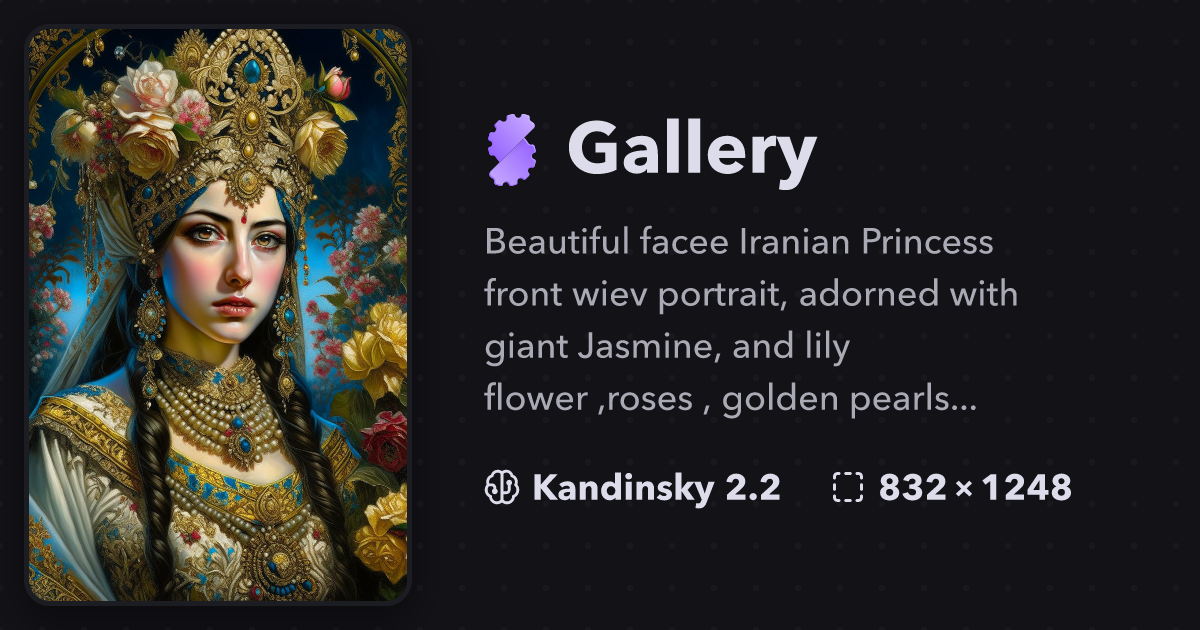 "Beautiful facee Iranian Princess front w..." | Gallery | Stablecog