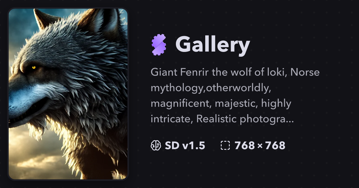 "Giant Fenrir the wolf of loki, Norse myt..." | Gallery | Stablecog