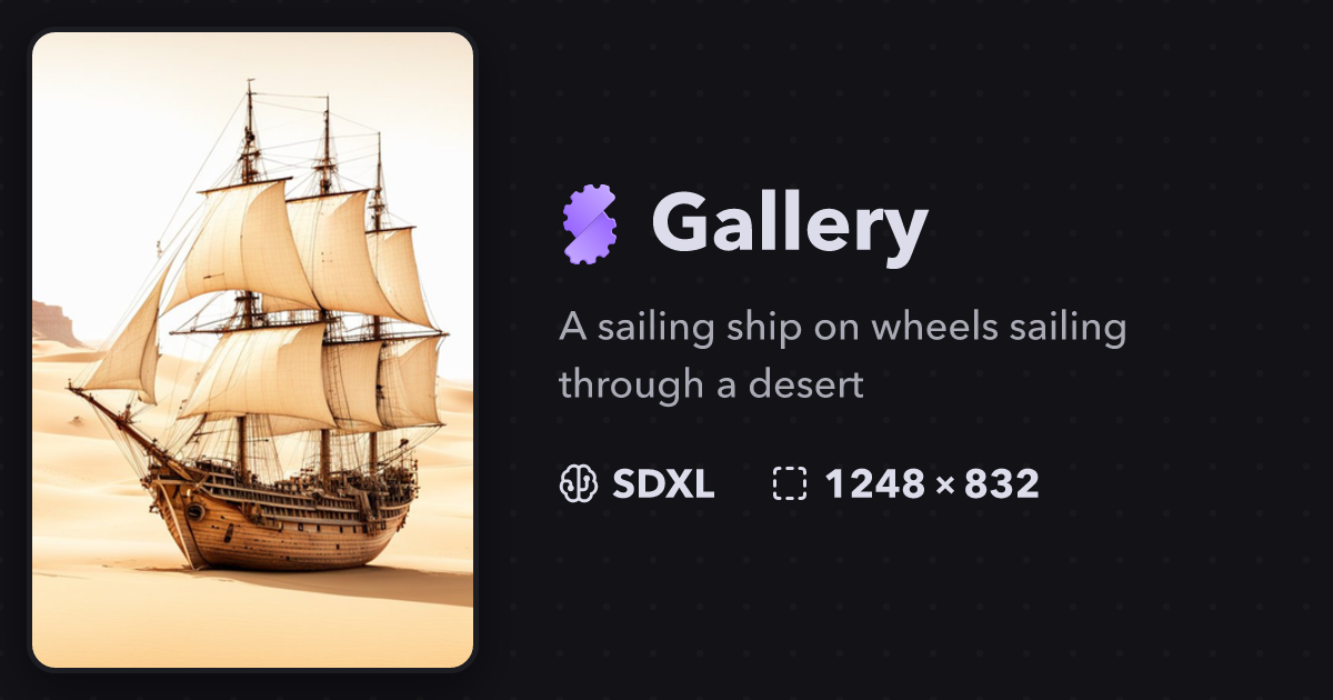 "A sailing ship on wheels sailing thro..." | Gallery | Stablecog