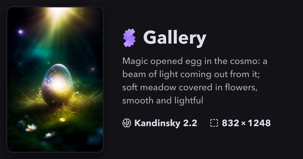 "Magic opened egg in the cosmo: a beam..." | Gallery | Stablecog