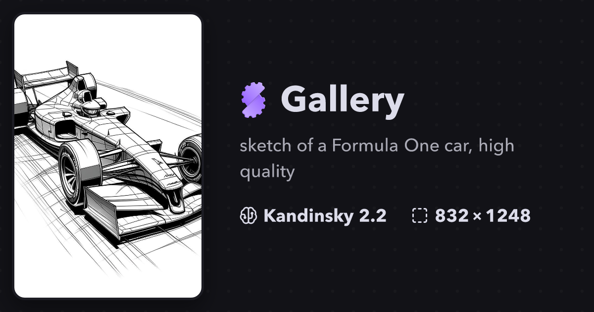 "sketch of a Formula One car, high qua..." | Gallery | Stablecog