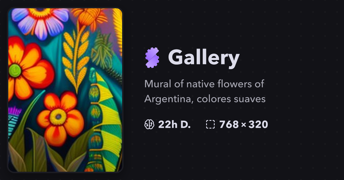 "Mural of native flowers of Argentina,..." | Gallery | Stablecog