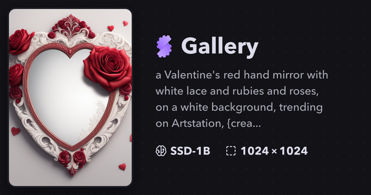"a Valentine's red hand mirror with wh..." | Gallery | Stablecog