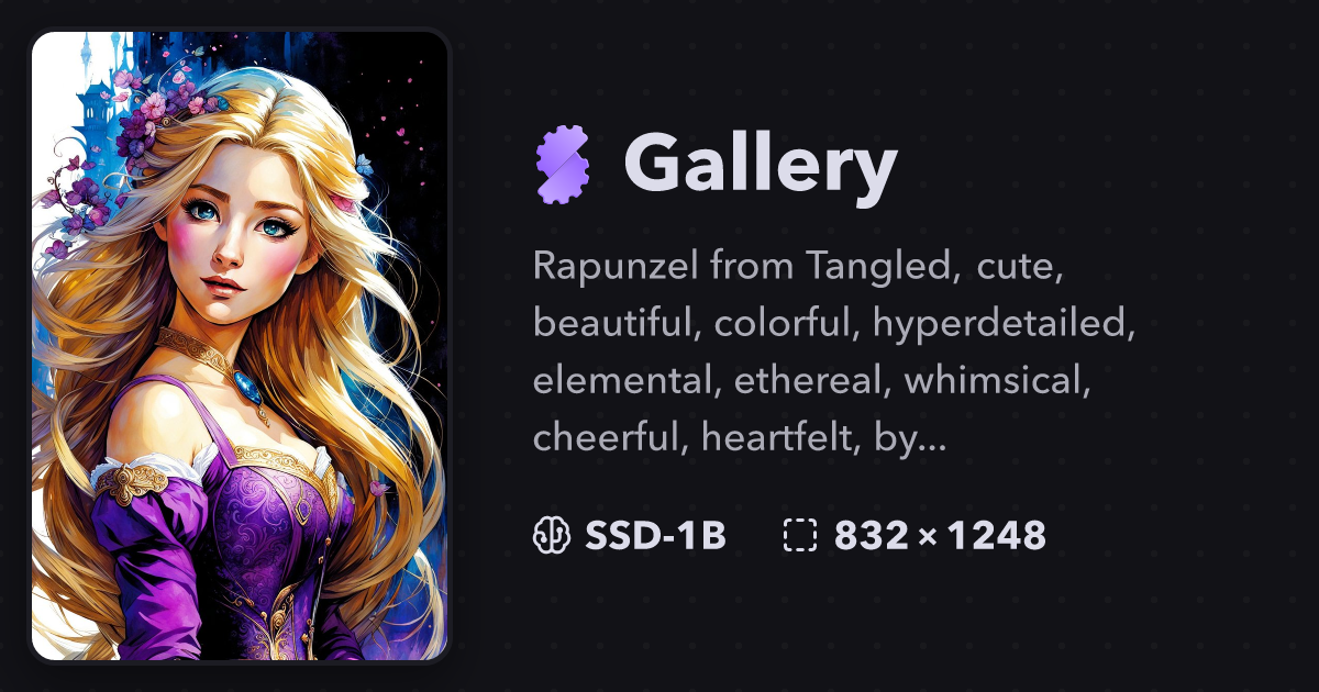 "Rapunzel from Tangled, cute, beautifu..." | Gallery | Stablecog