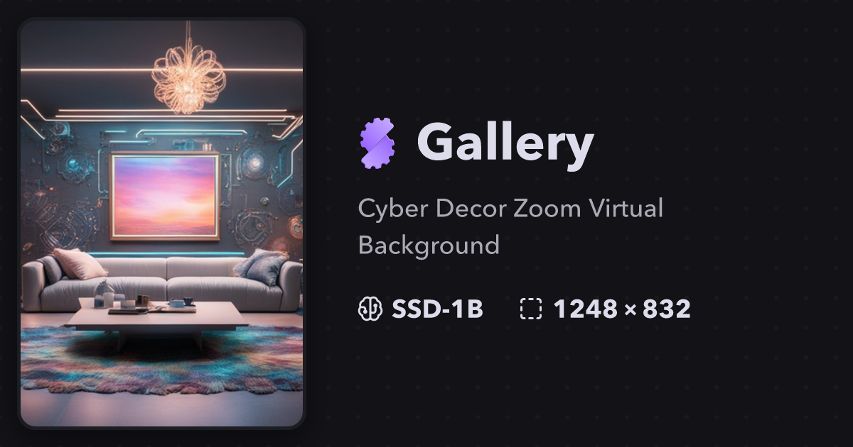 "Cyber Decor Zoom Virtual Background" | Gallery | Stablecog