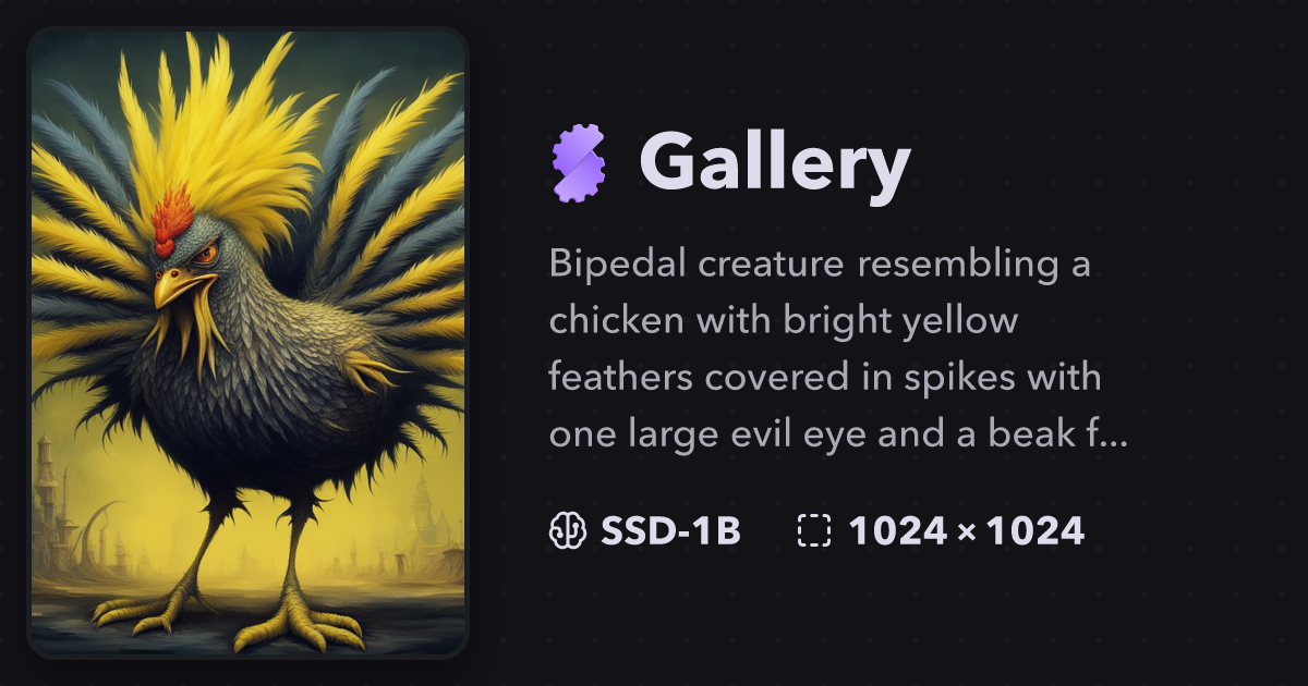 "Bipedal creature resembling a chicken..." | Gallery | Stablecog