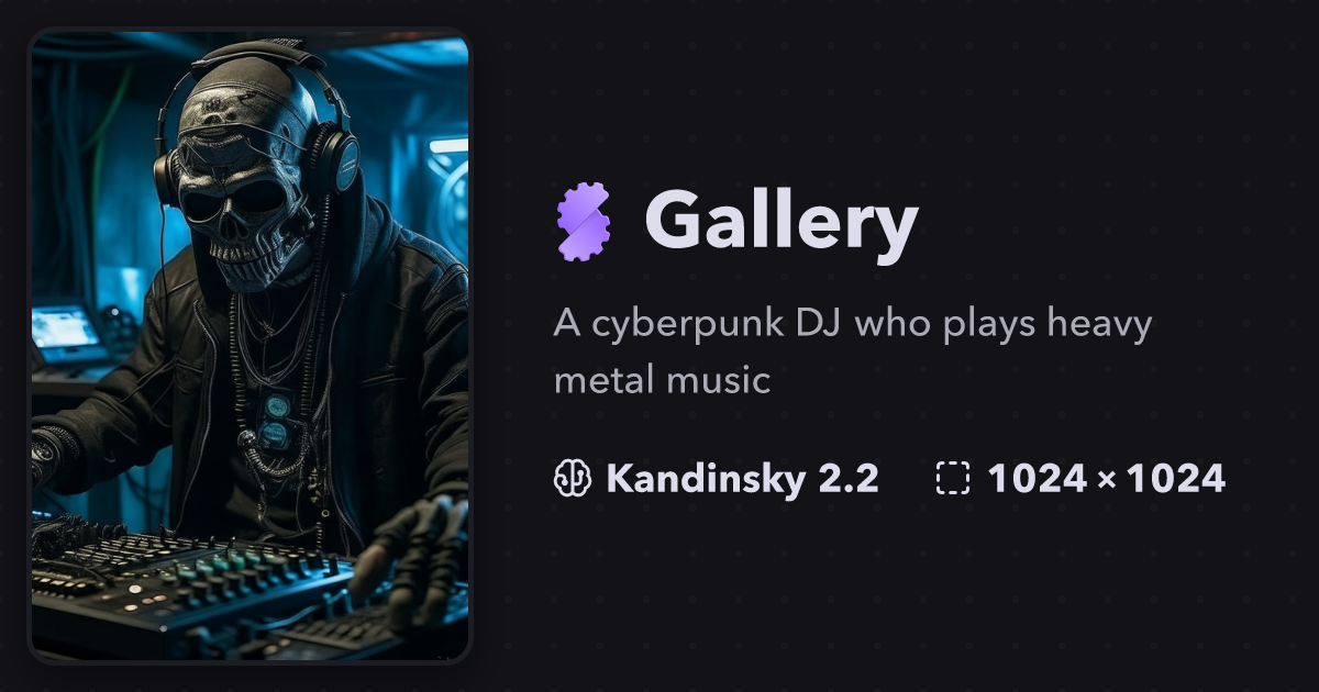 "A cyberpunk DJ who plays heavy metal ..." | Gallery | Stablecog