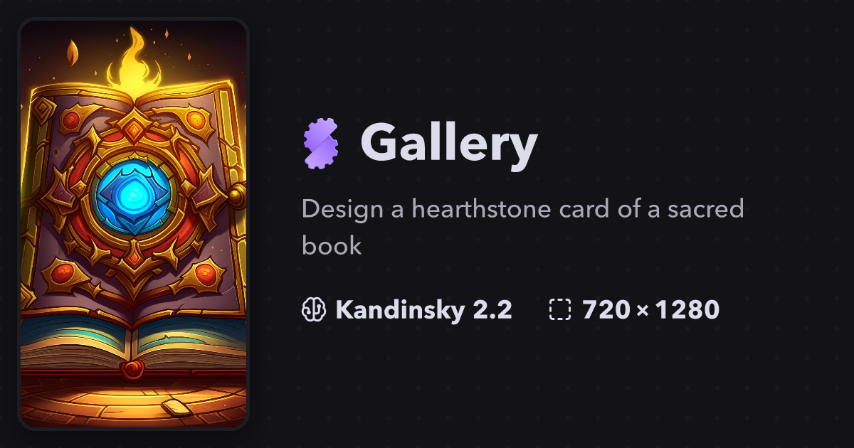 "Design a hearthstone card of a sacred..." | Gallery | Stablecog