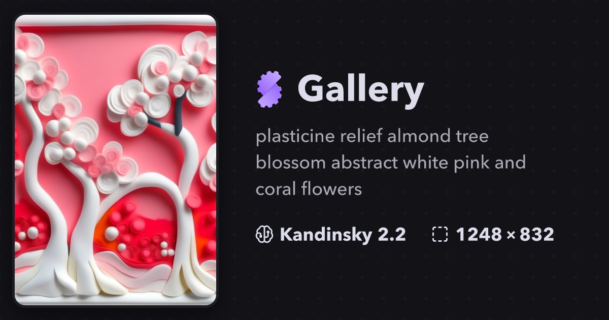 "plasticine relief almond tree blossom..." | Gallery | Stablecog