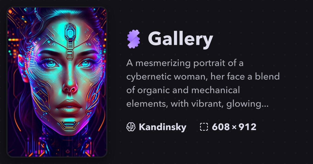 "A mesmerizing portrait of a cyberneti..." | Gallery | Stablecog